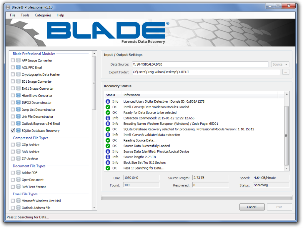 Blade® v1.11 Released - Digital Detective