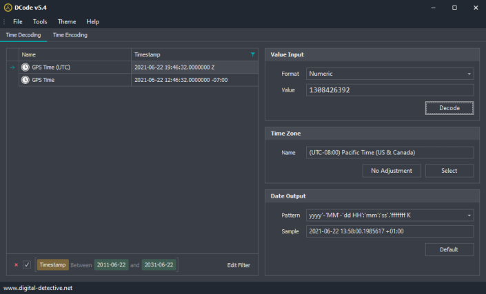DCode™ – Timestamp Decoder - Digital Detective
